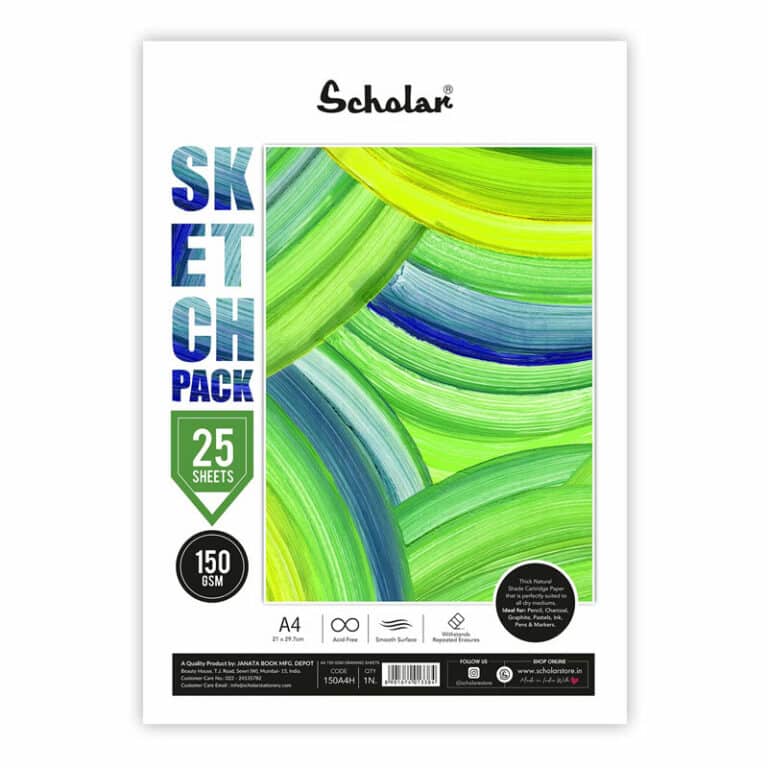 Buy Scholar Drawing Paper (Natural Shade | A3/A4 | 25 Sheets | 150 GSM ...